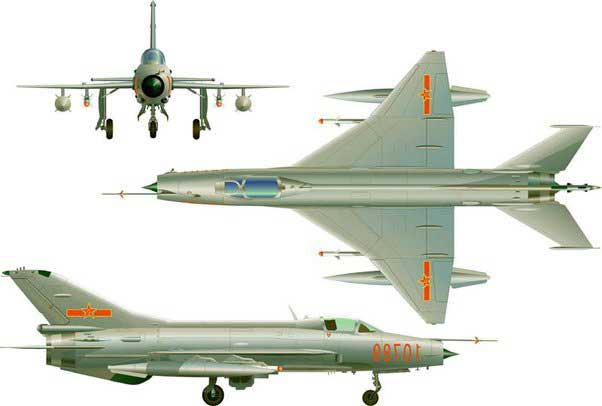 Pesawat tempur penyergap & serang Shenyang J-7 / F-7 Fishcan(1966 ...